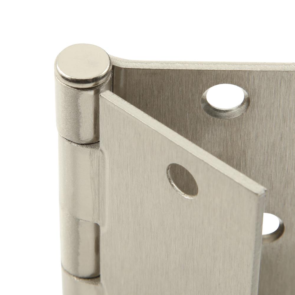 Hardware Essentials 3-1/2 in. Satin Nickel Residential Door Hinge with ...