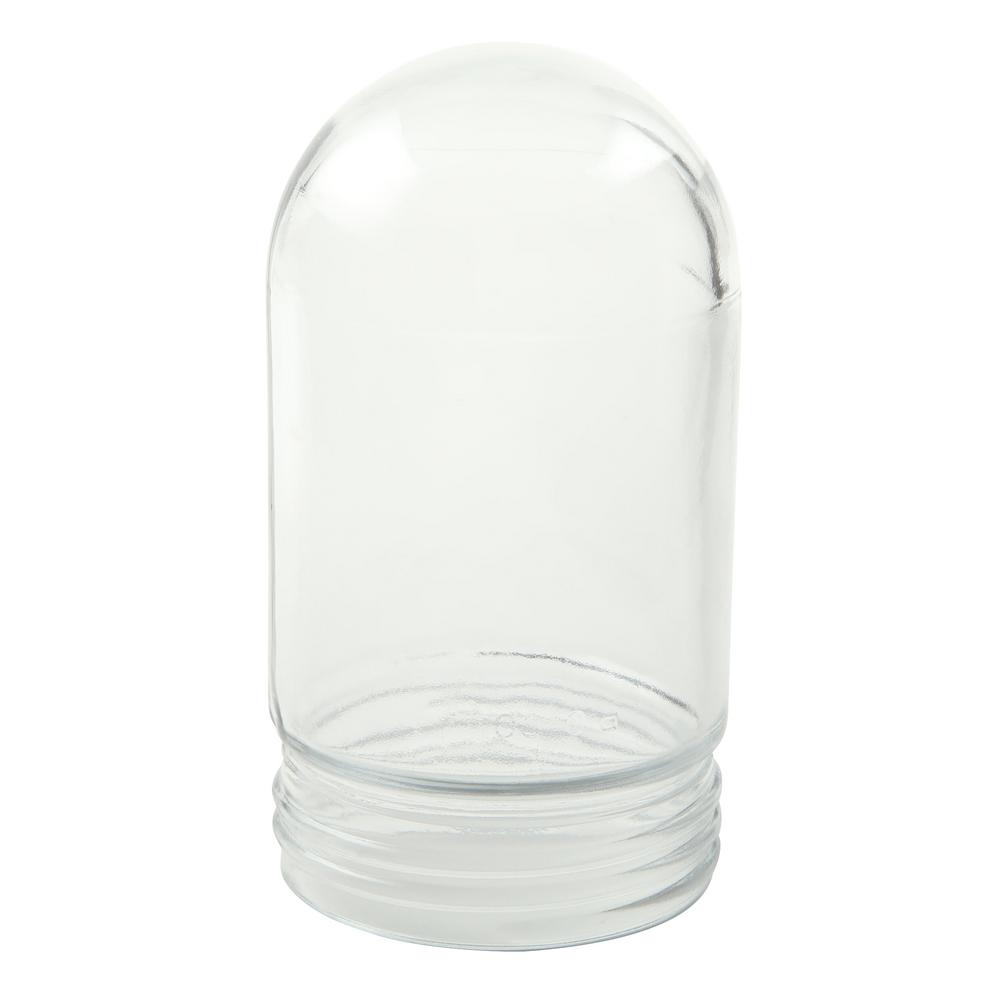 Westinghouse 6 in. Vapor Proof Clear Glass Threaded Neck Shade with 3-1 ...