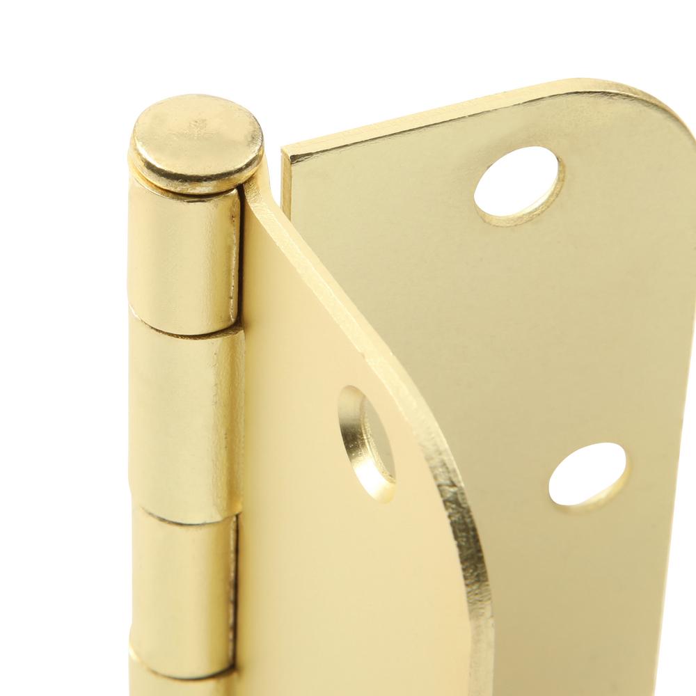 Hardware Essentials 3-1/2 in. Satin Brass Residential Door Hinge with 5 ...