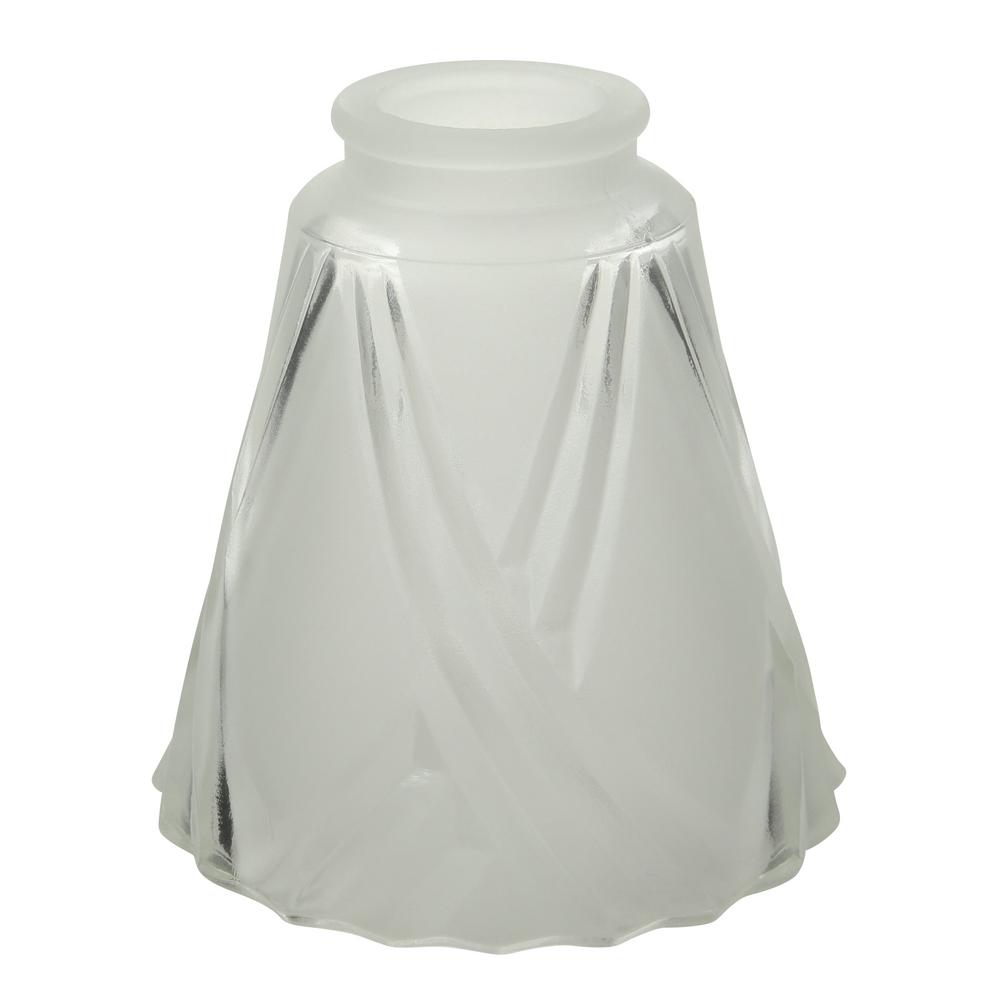 Westinghouse 5-1/4 in. Frosted and Clear Cross Shade with 2-1/4 in ...