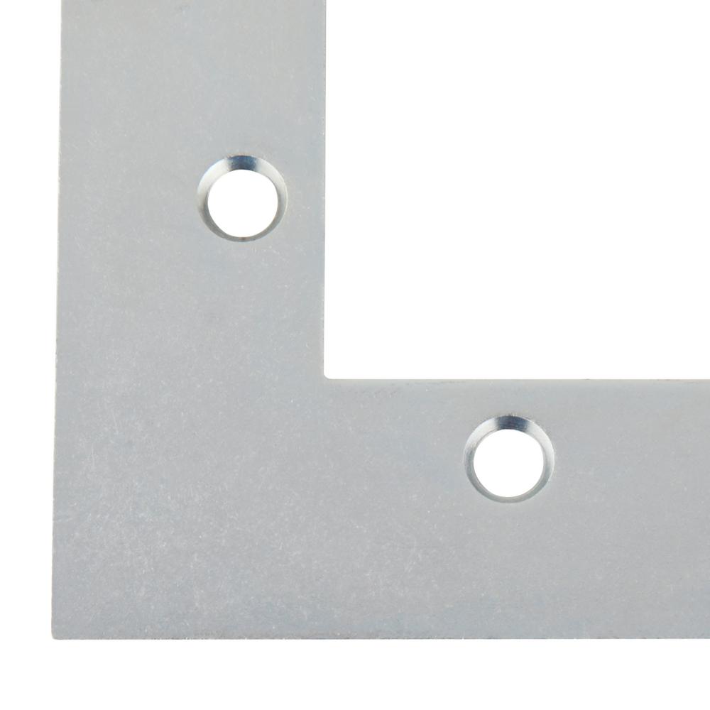 Hardware Essentials 8 x 1 in. Zinc Plated Flat Corner Brace (5-Pack) 851105.0 - The Home Depot