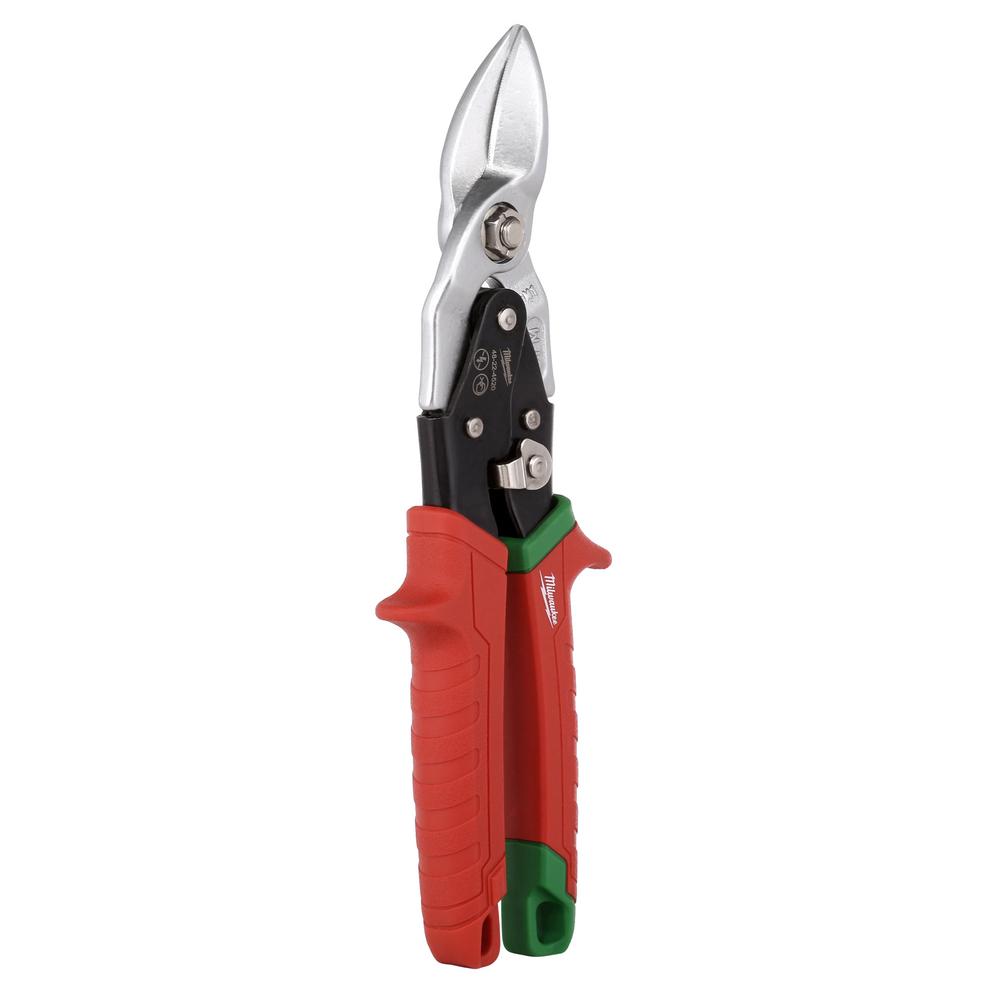 Milwaukee 10 in. Right-Cut Aviation Snips 48-22-4520 - The Home Depot
