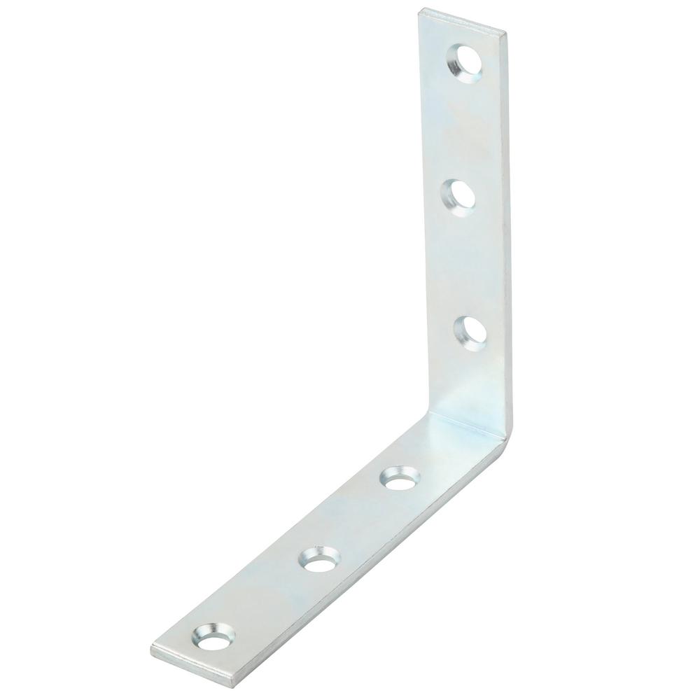 Hardware Essentials 5 x 1 in. Zinc Plated Corner Brace (5-Pack) 851131. ...