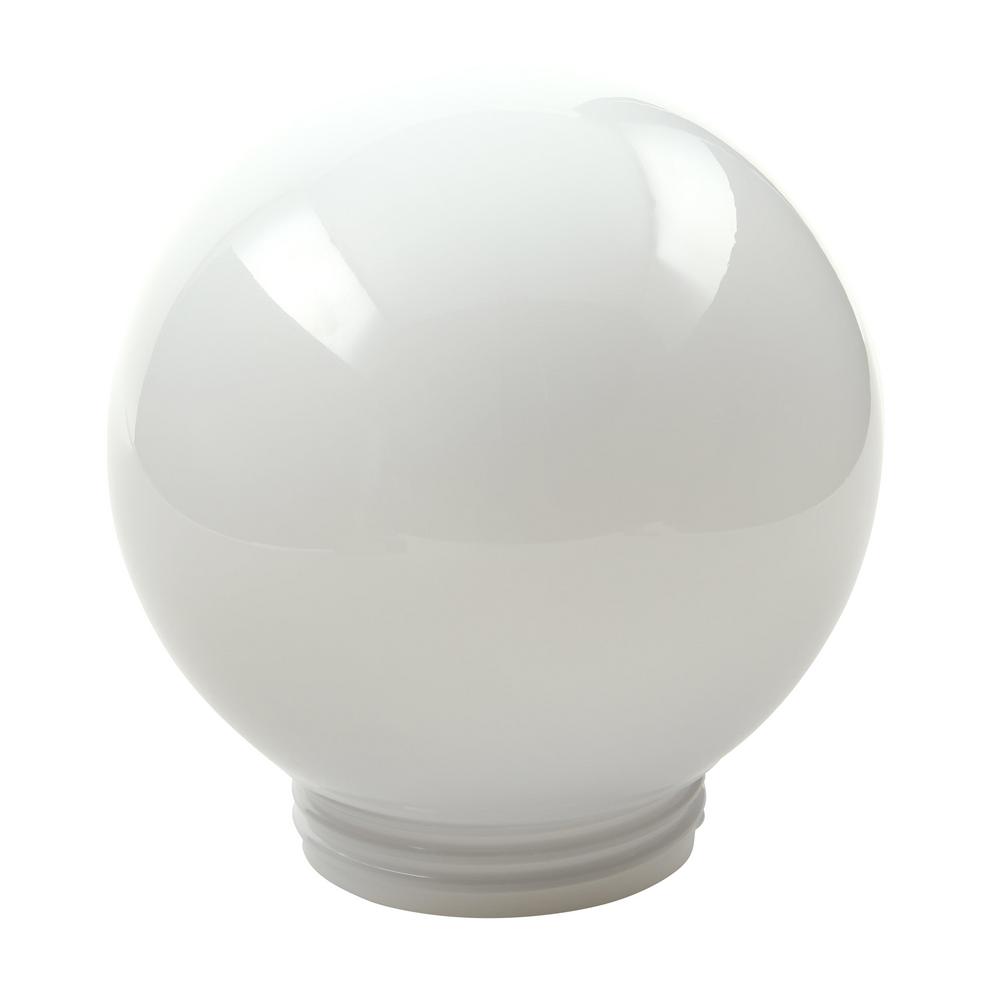 Westinghouse 6 in. White Polycarbonate Threaded Neck Globe with 3-1/4 ...