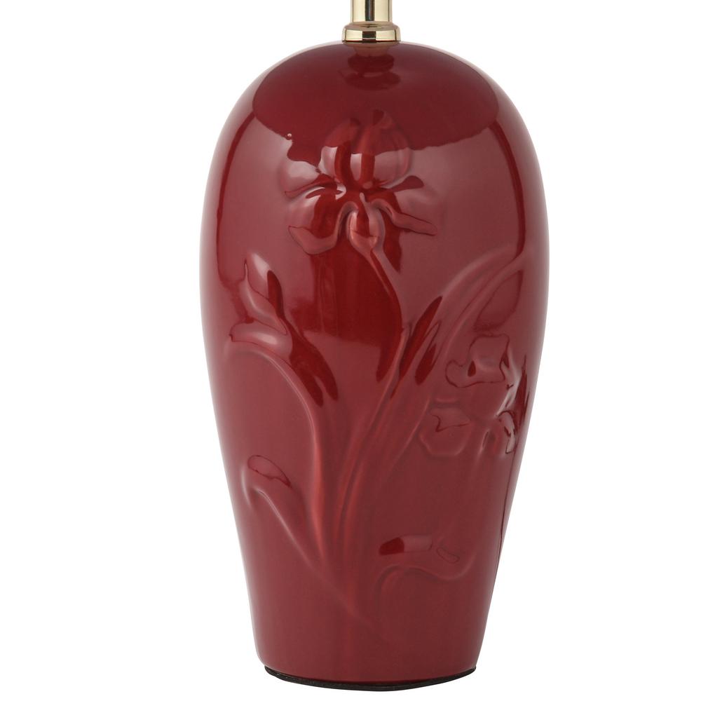 ORE International 26 in. Ceramic Burgundy Table Lamp-6119BG - The Home ...