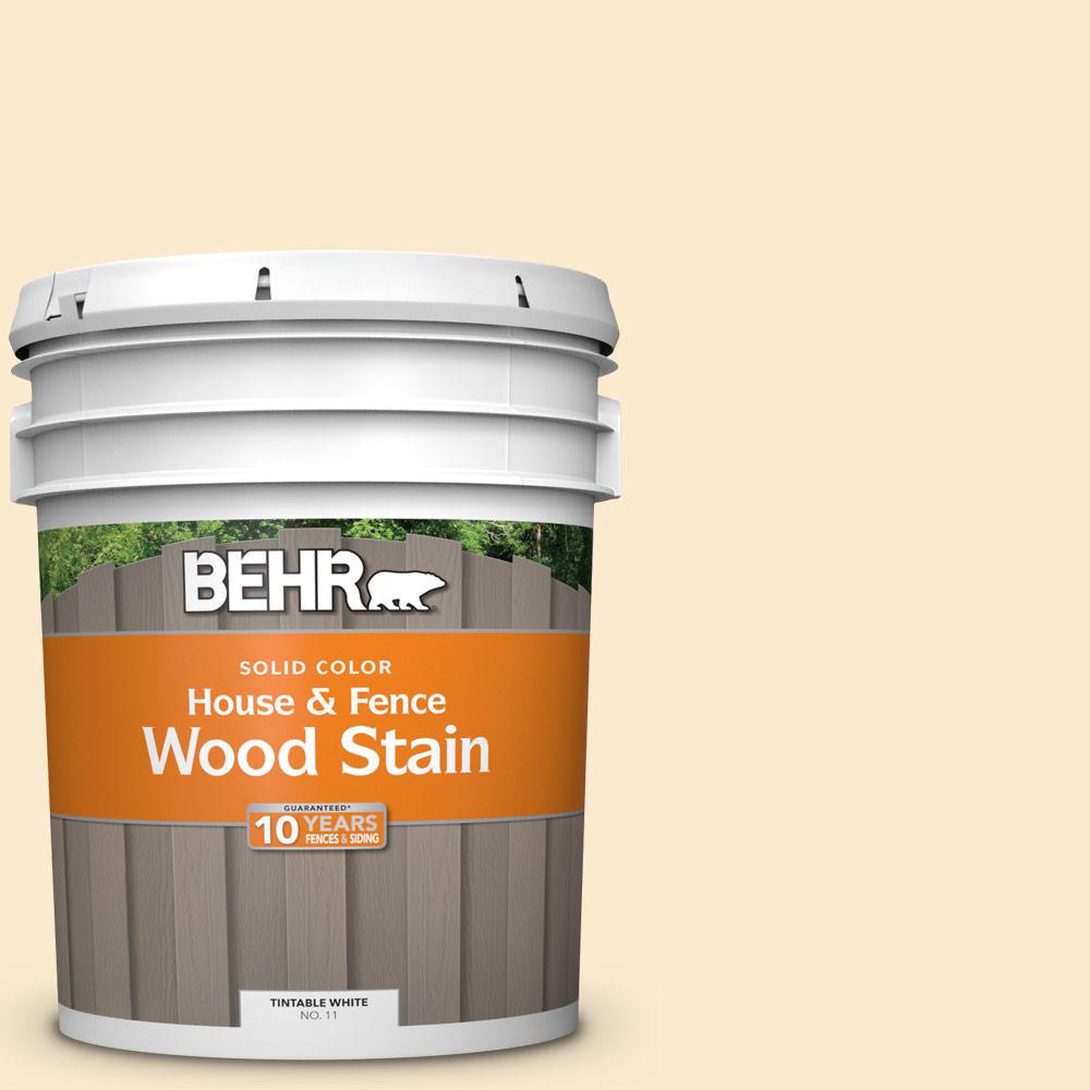 BEHR 5 gal. #350E-2 Honey Moth Solid Color House and Fence Exterior ...