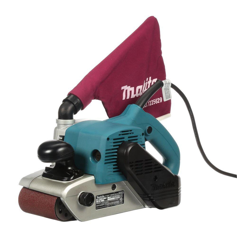 Makita 11 Amp 4 In X 24 In Corded Belt Sander With Abrasive Belt 80G