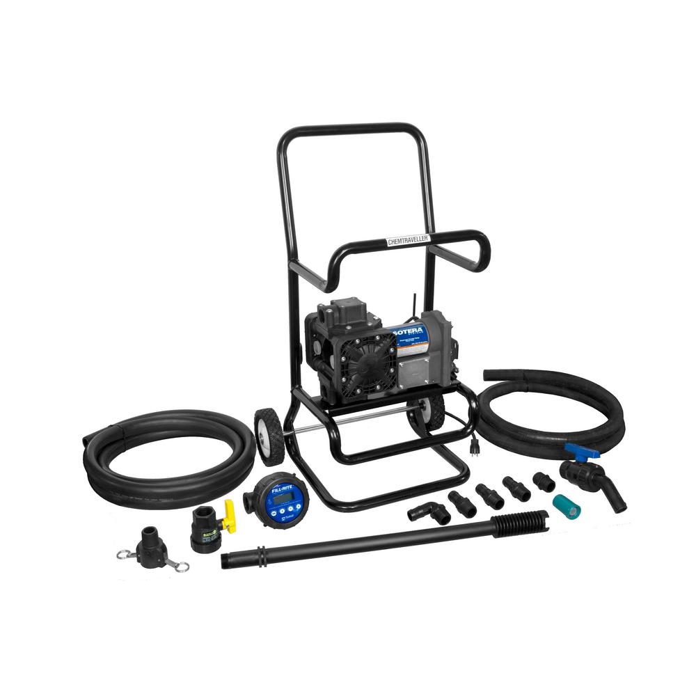 SOTERA 120-Volt 15 GPM 1/4 HP Industrial Chemical Transfer Pump Package ...