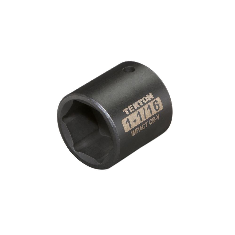 TEKTON 1/2 in. Drive 1-1/16 in. 6-Point Shallow Impact Socket-47760 ...