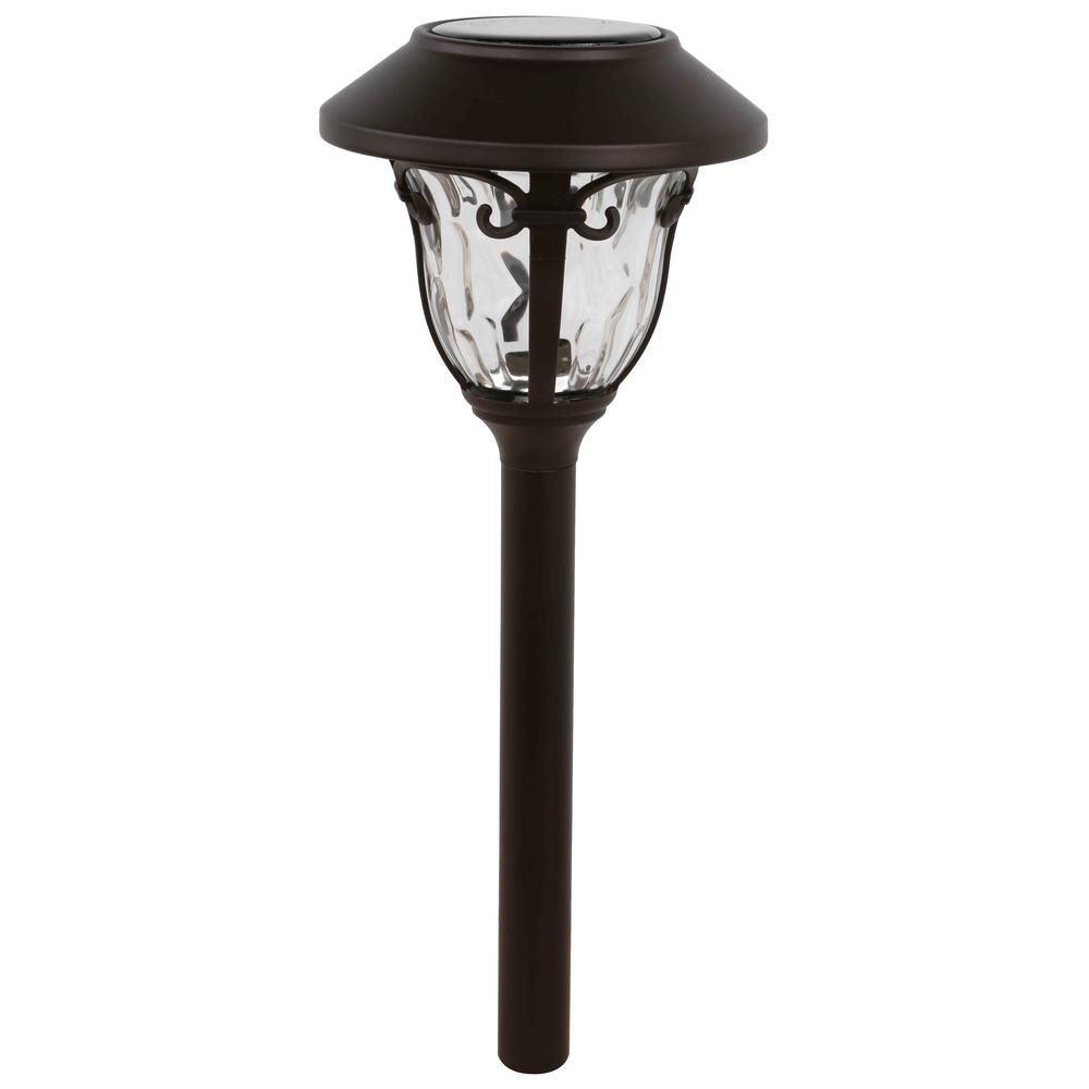 Trendscape Solar Bronze Outdoor Integrated LED 3000K Glass and Metal ...