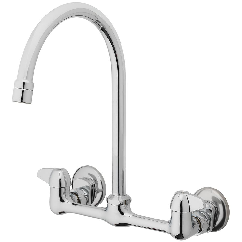 Homewerks Worldwide 2-Handle Standard Kitchen Faucet with Gooseneck ...