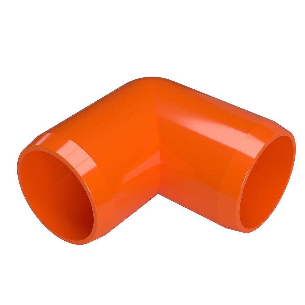 Formufit 1/2 in. Furniture Grade PVC 90-Degree Elbow in Orange (10-Pack ...
