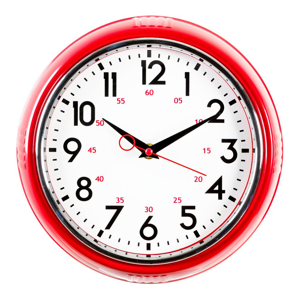 Kiera Grace kieragrace KG Retro Wall Clock with Chrome Bezel and Convex ...