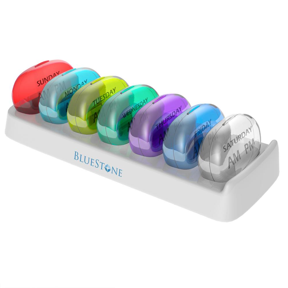 Bluestone 7-Day AM/PM Weekly Pill Organizer-HW0100070 - The Home Depot