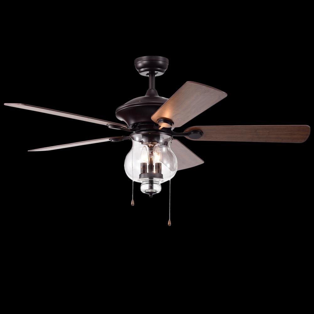 Warehouse of Tiffany Topher 52 in. Indoor Antique Bronze 5-Blade Hand ...