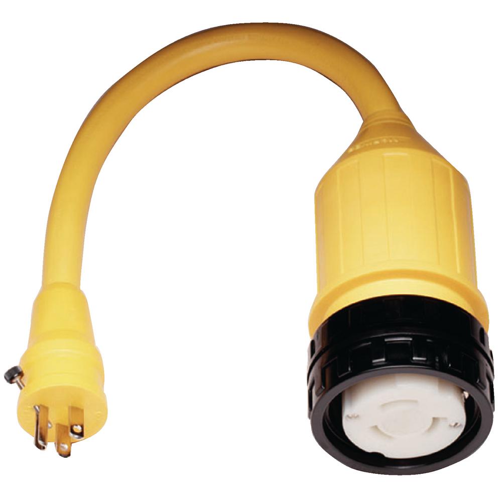 MARINCO Standard Pigtail Adapter Dock Side Male 15 Amp 125V Straight ...