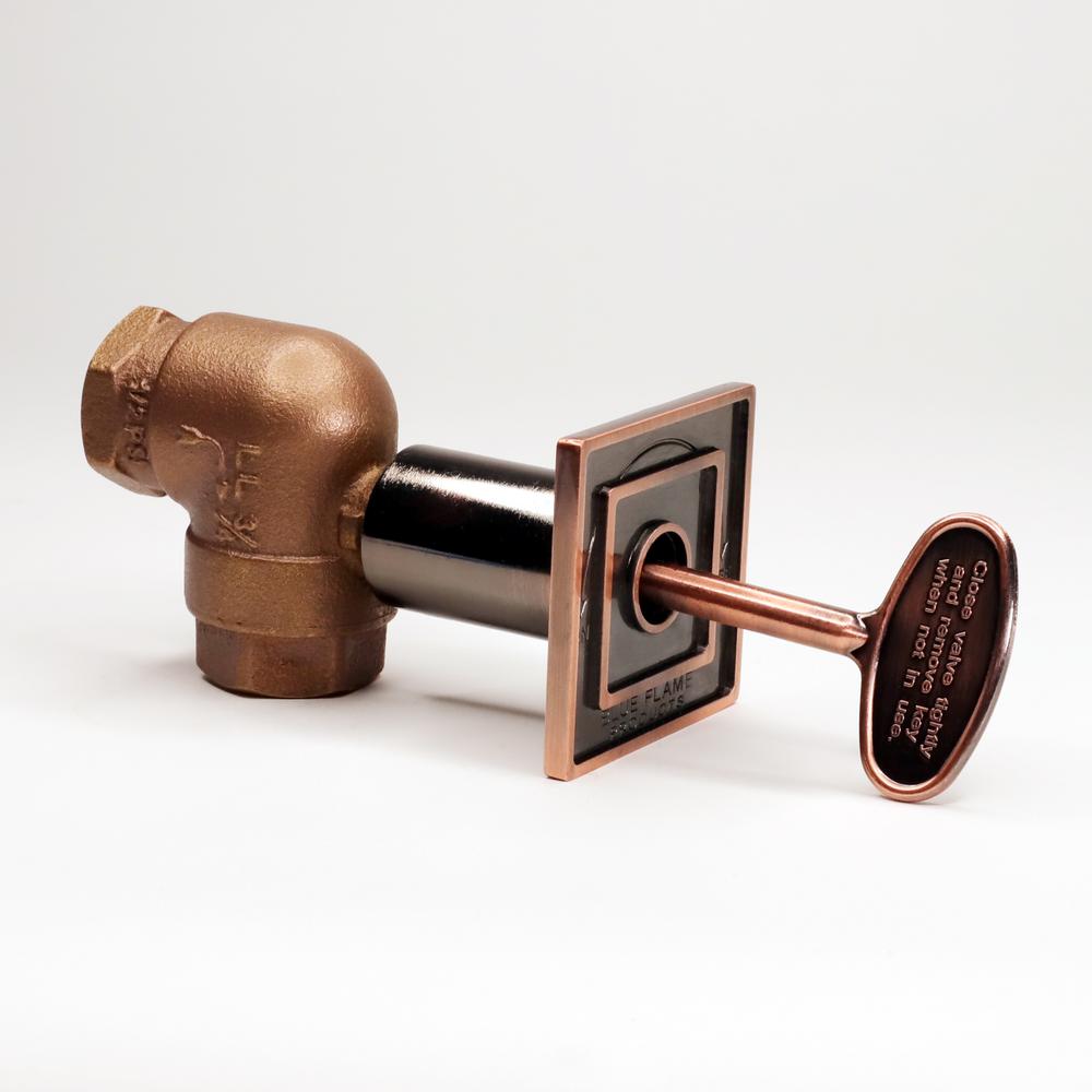 Blue Flame Universal Square Gas Valve Flange and 3 in. Key with 3/4 in ...