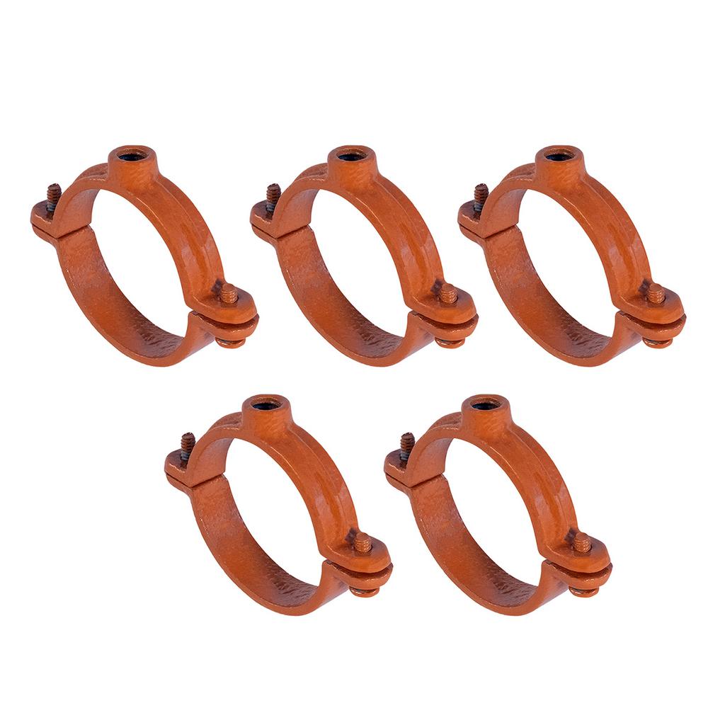 The Plumber's Choice 1-1/2 in. 2-Piece Copper Epoxy Coated Iron, Split ...