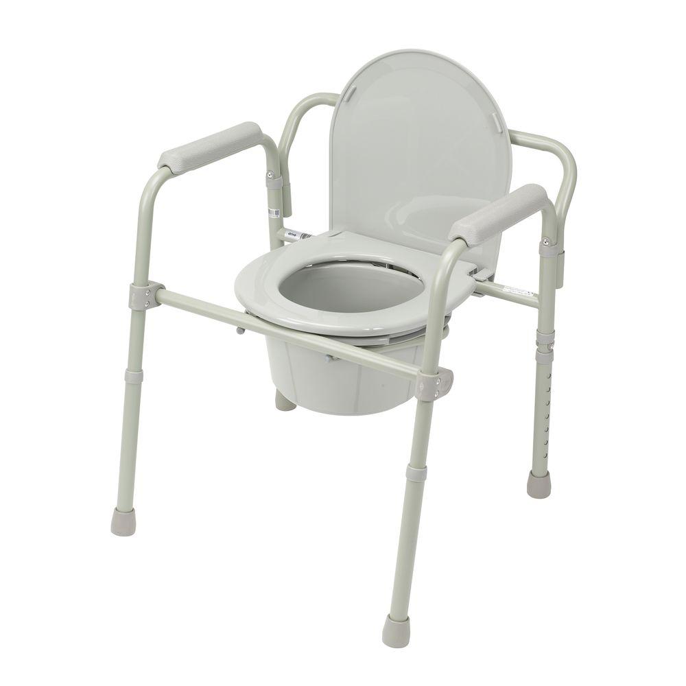 Seniors Aids Drive Steel Folding Frame Commode - Retail RTL11158KDR ...