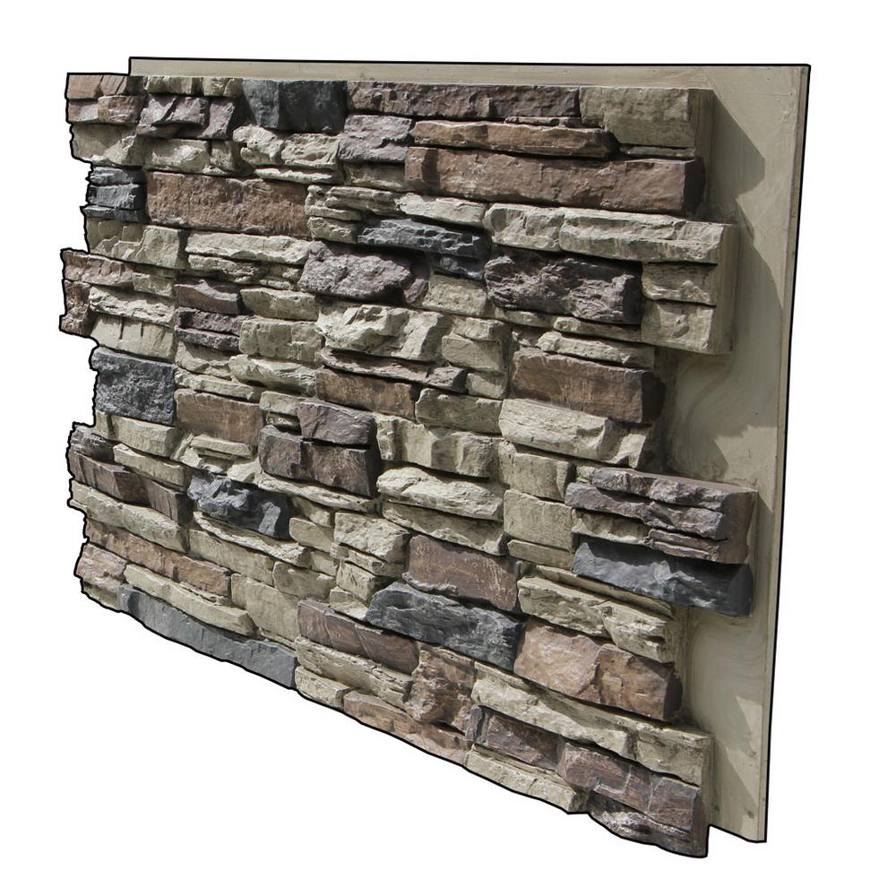 TRITAN BP Lightning Ridge 48 in. x 24 in. Class A Fire Rated Faux Stone ...