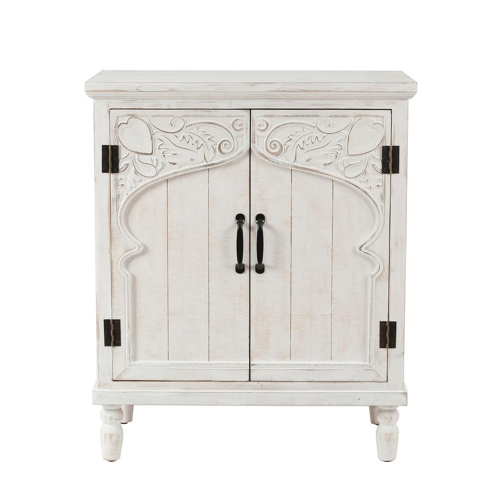 Luxen Home White Wood Accent Cabinet-WHIF1059 - The Home Depot
