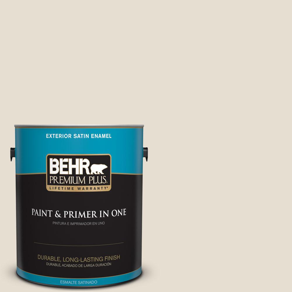 BEHR Premium Plus 1-gal. #750C-2 Hazelnut Cream Satin Enamel Exterior ...