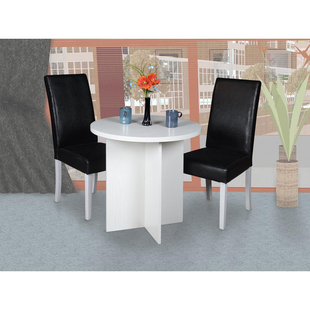Regency Mod White Wood Grain 30 in. Round Table-NRT3029WH - The Home Depot