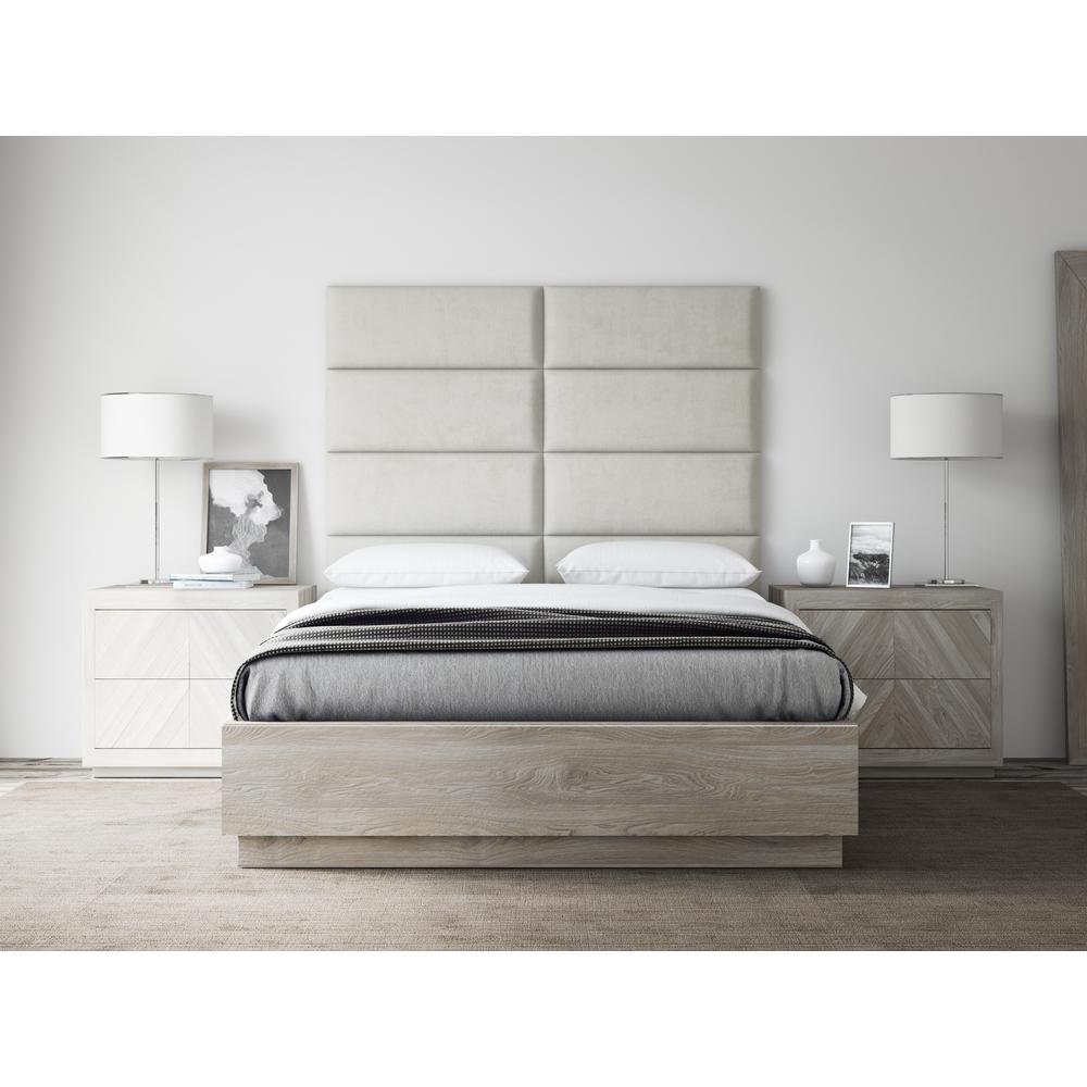 VANT Micro Suede Neutral Sand Queen-Full Upholstered Headboards/Accent ...