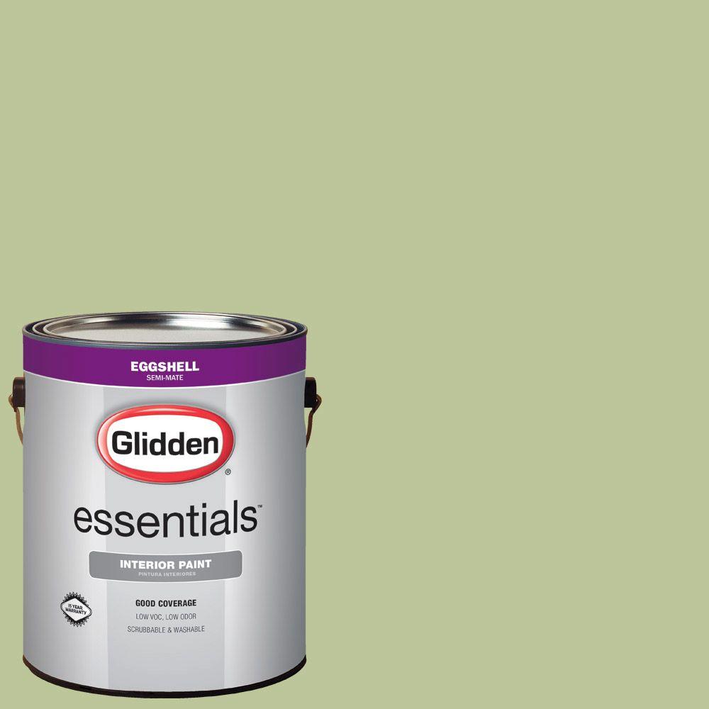 Glidden Essentials 1 gal. #HDGG33 Fresh Guacamole Eggshell Interior ...