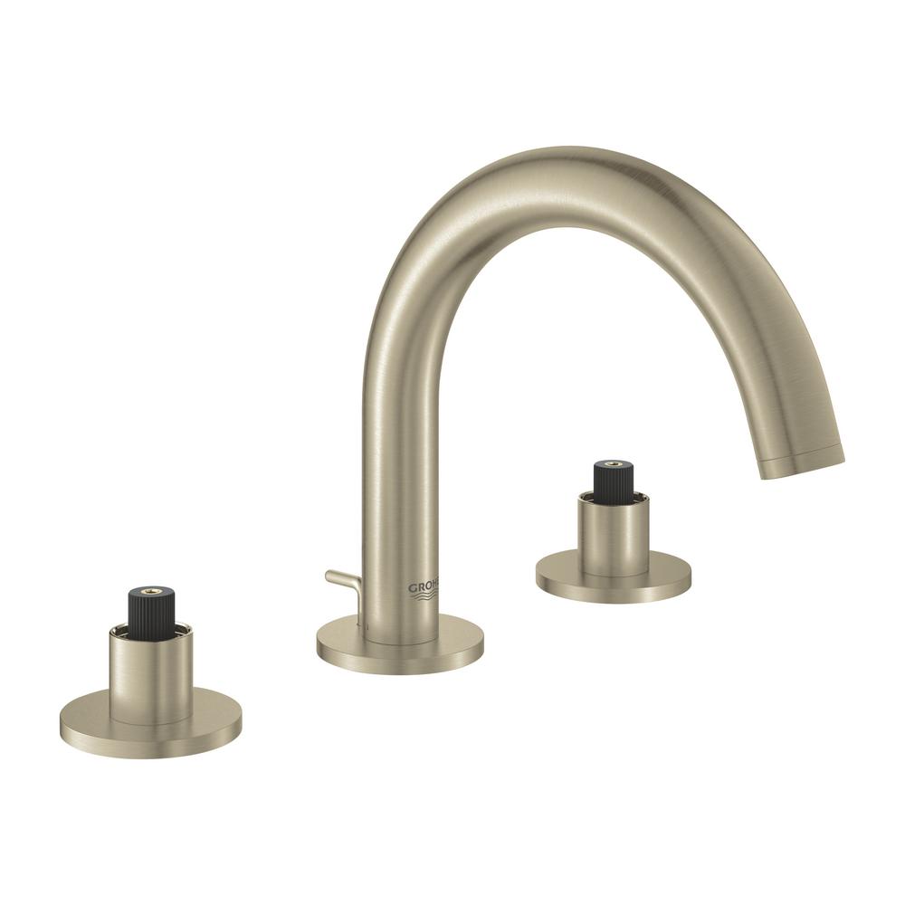 GROHE Atrio 8 in. Widespread 2-Handle S-Size Bathroom Faucet in Brushed ...