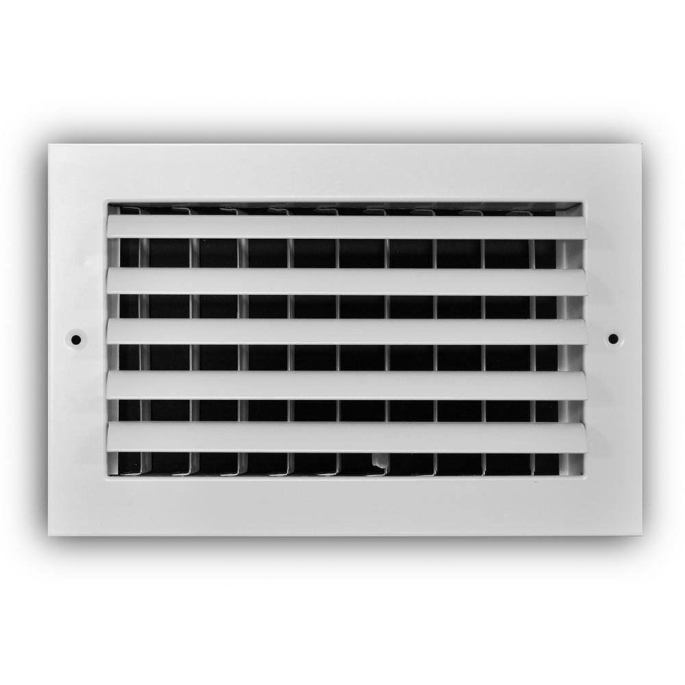 Everbilt 10 in. x 6 in. 1-Way Aluminum Adjustable Curved Blade Wall ...