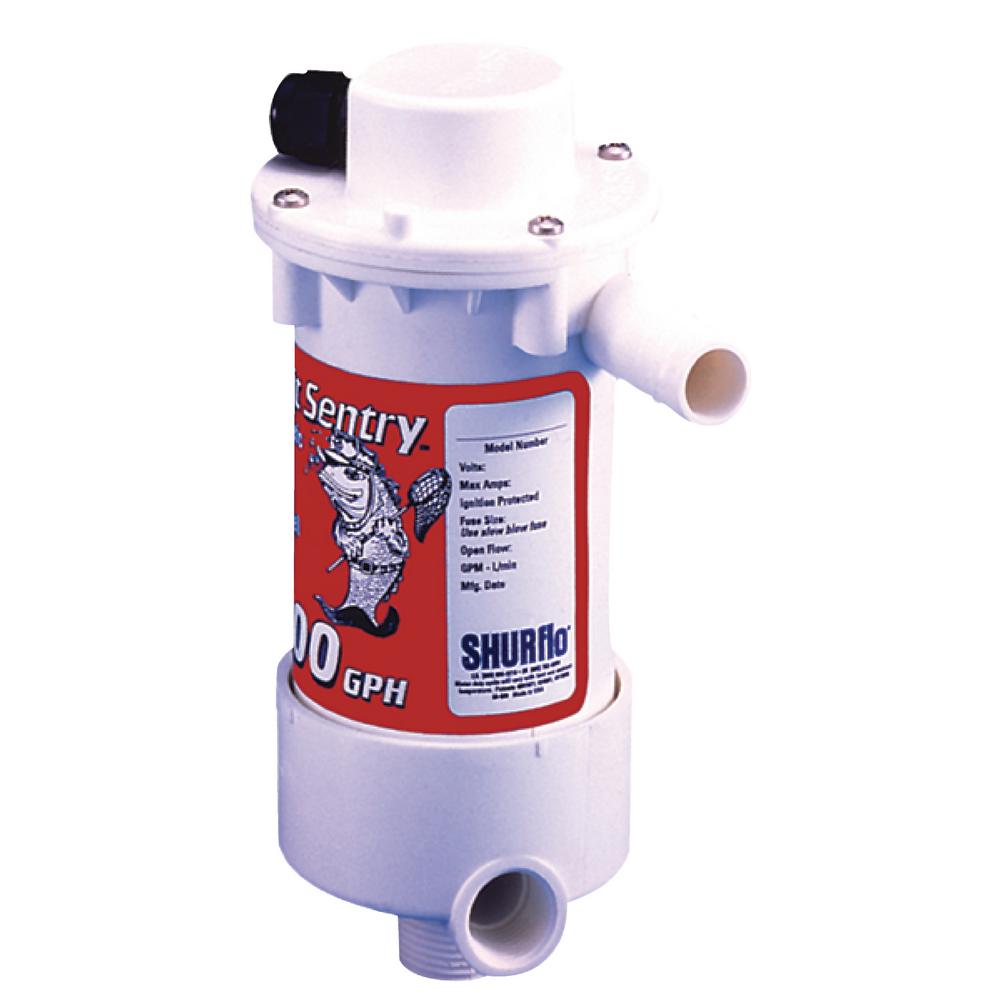 Shurflo Bait Sentry Mag - Drive Livewell Pump, 1,100 GPH-1700-021-030 ...