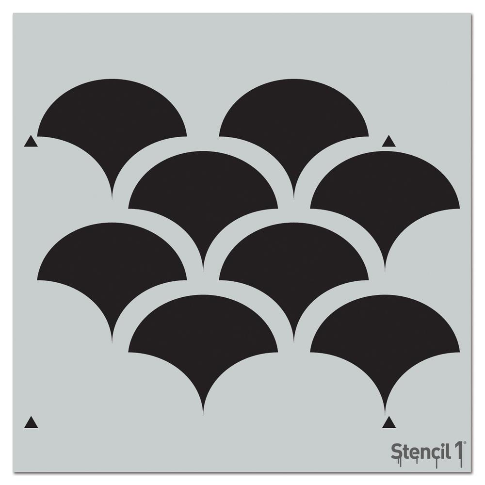 Stencil1 Solid Scallop Repeat Pattern Stencil-S1_PA_54 - The Home Depot