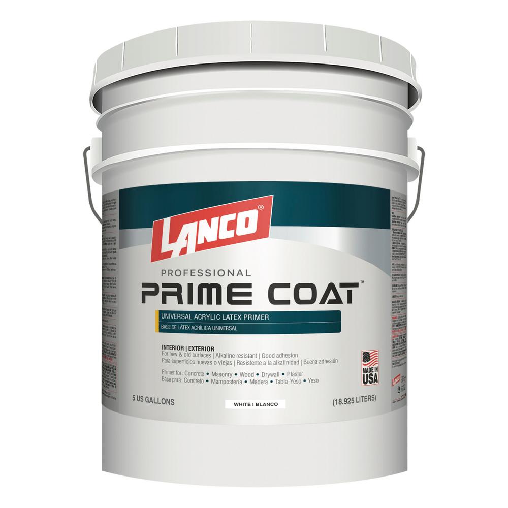 Lanco 5 gal. Prime Coat Acrylic Latex Interior/Exterior Wall Primer ...