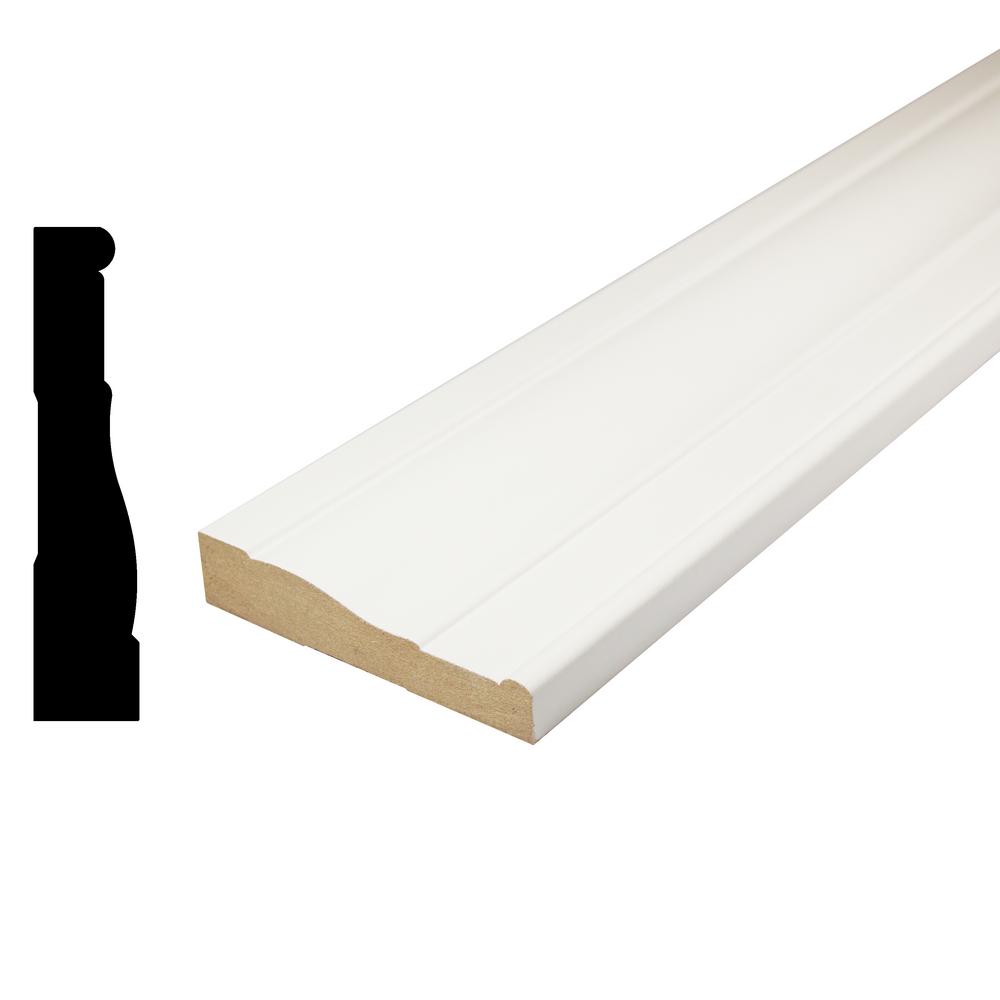 Alexandria Moulding WM 444 11/16 in. x 3-1/2 in. x 96 in. Primed Pine ...