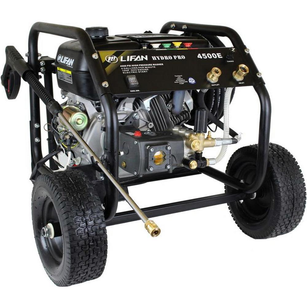 LIFAN Hydro Pro Series 4,500 psi 4.0 GPM AR Tri-Plex Pump Electric ...