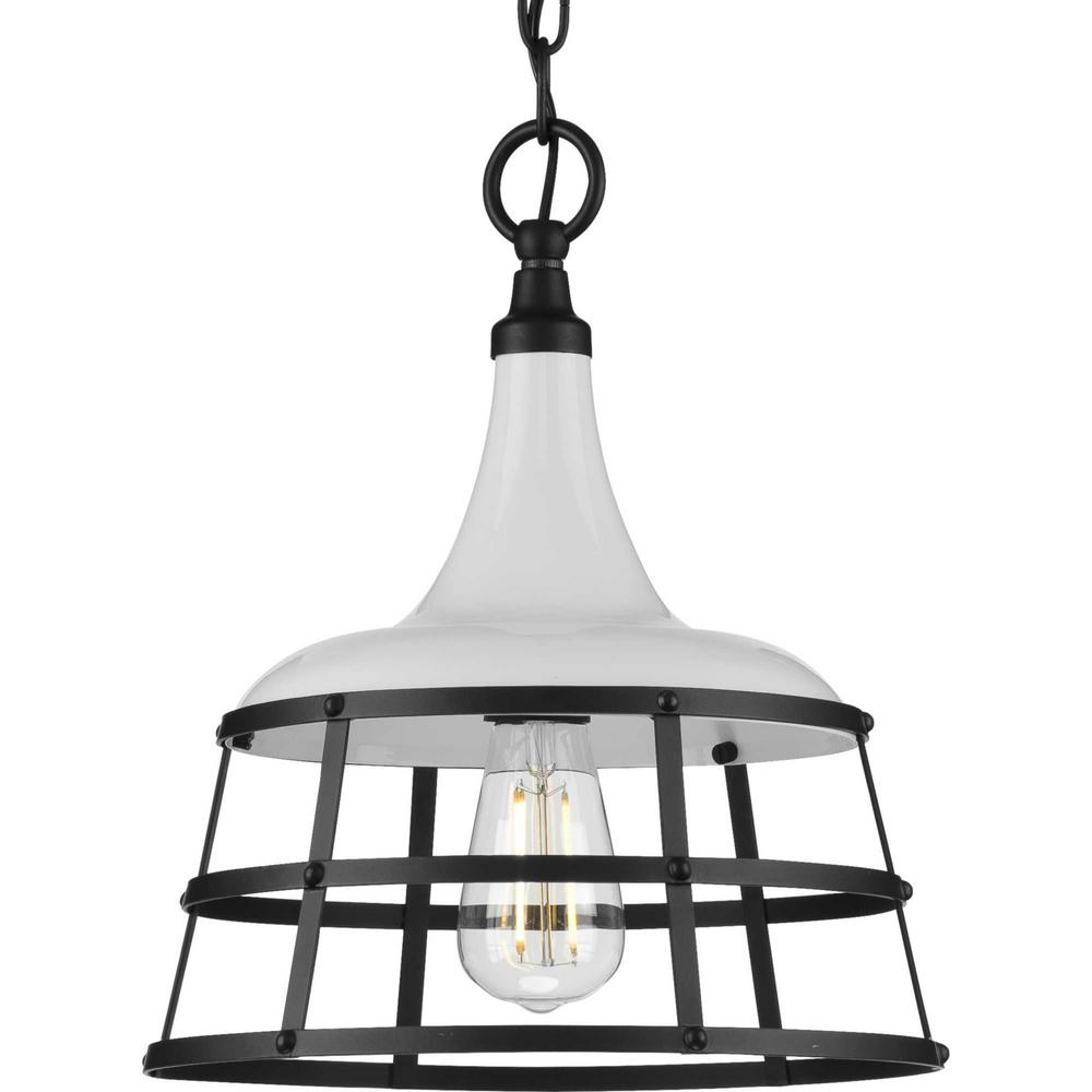 Troy RLM Heavy Duty 16 in. Shade 1-Light Gloss White Finish Pendant ...