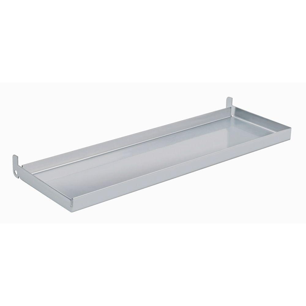 AllSpace 4 in. D x 12 in. W Metal Tray-450036-08 - The Home Depot