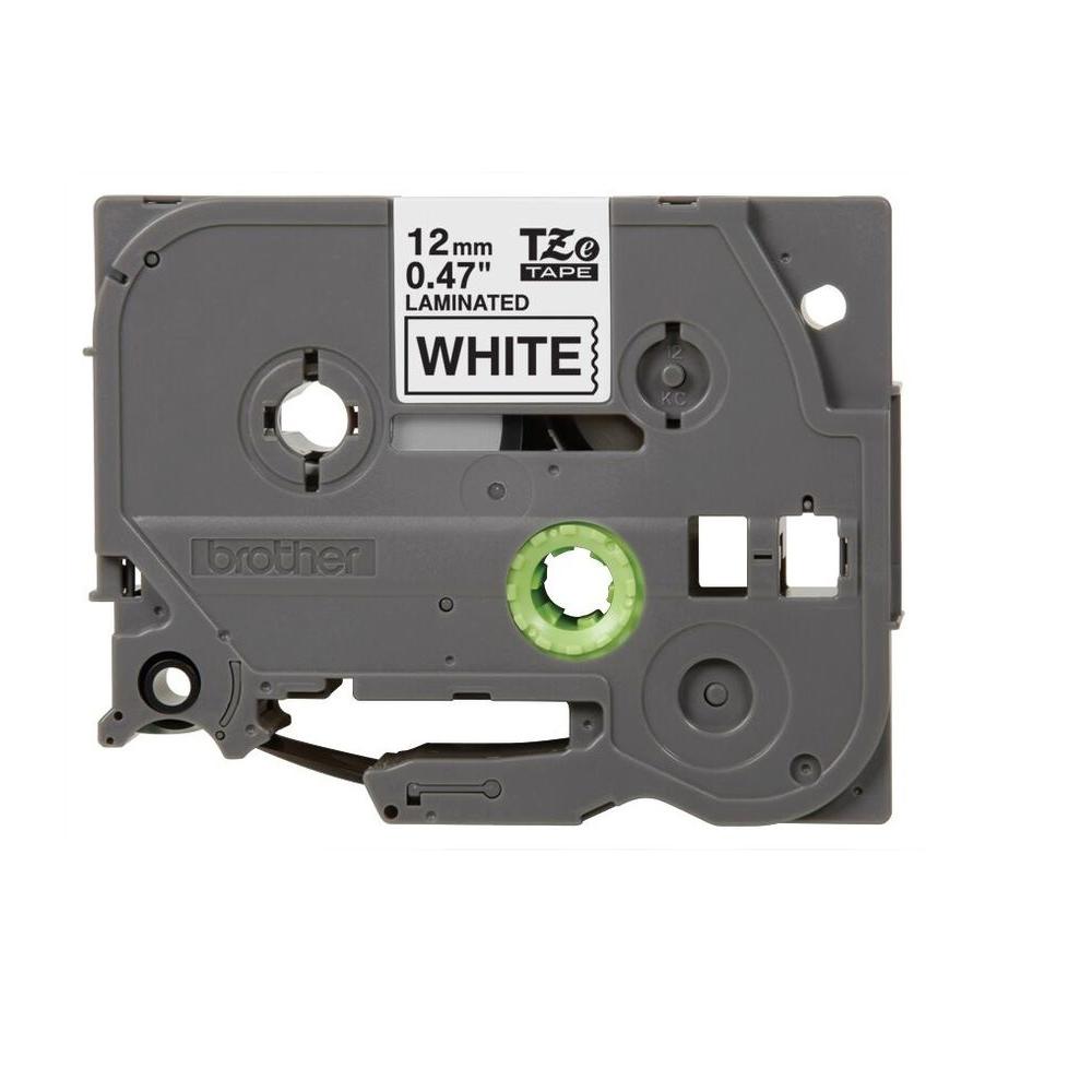 Brother 12 mm Black on White Tape for P-Touch 8 m (2-Pack)-TZE2312PK ...