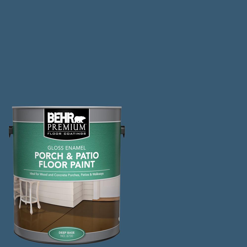 BEHR PREMIUM 1 gal. #S490-7 Superior Blue Gloss Enamel Interior ...