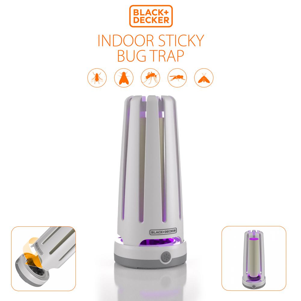 BLACK+DECKER Indoor Sticky Glue Bug Trap with UV LED Light-CY- BDPC970 ...