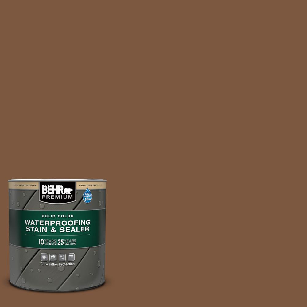 BEHR Premium 1 qt. #SC-110 Chestnut Solid Color Waterproofing Exterior ...