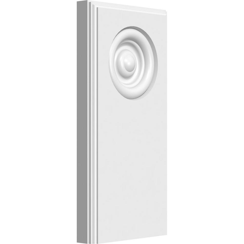 Ekena Millwork 3/4 in. x 4 in. x 8 in. PVC Standard Foster Bullseye ...