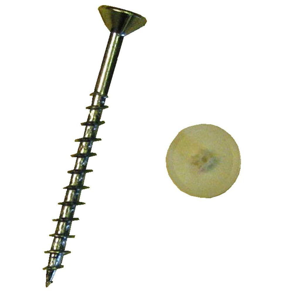 1 3 4 In Melamine Screw And Cap 10 Pack 9501050 The Home Depot