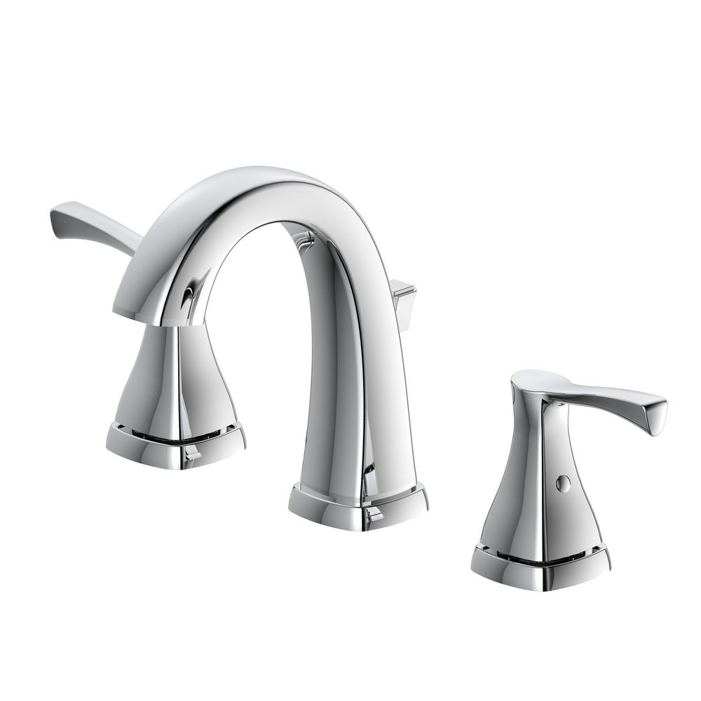 Glacier Bay Jaci 8 in. Widespread 2-Handle Bathroom Faucet in Chrome ...