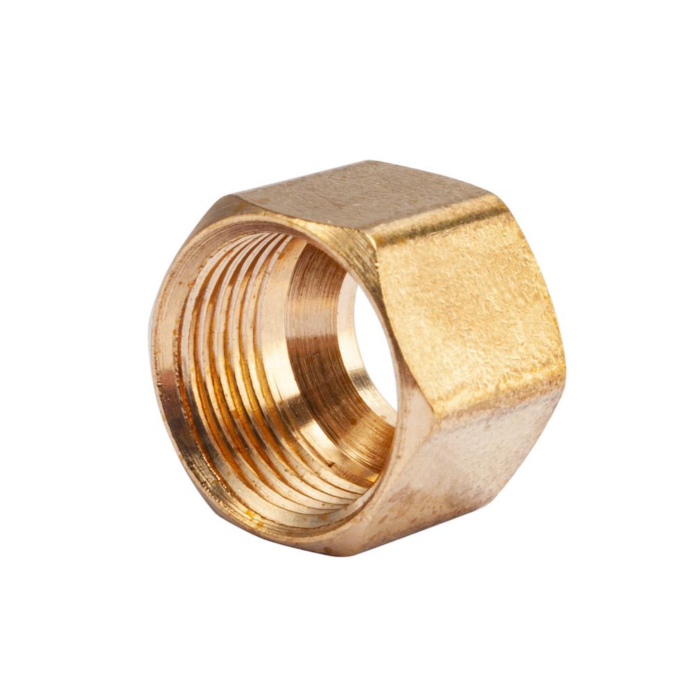 LTWFITTING 3/8 in. Brass Compression Nut Fitting (25-Pack)-HF61625 ...