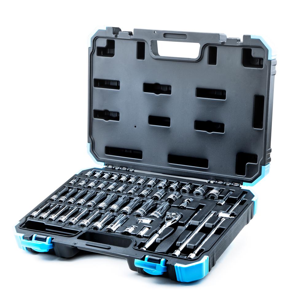 Capri Tools 1/4 in. Drive SAE/Metric Master Socket Set with Ratchets ...