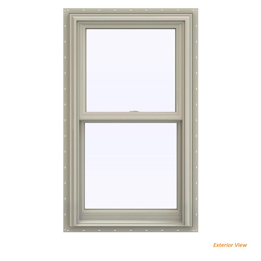 JELD-WEN 31.5 in. x 47.5 in. V-2500 Series White Vinyl Double Hung ...