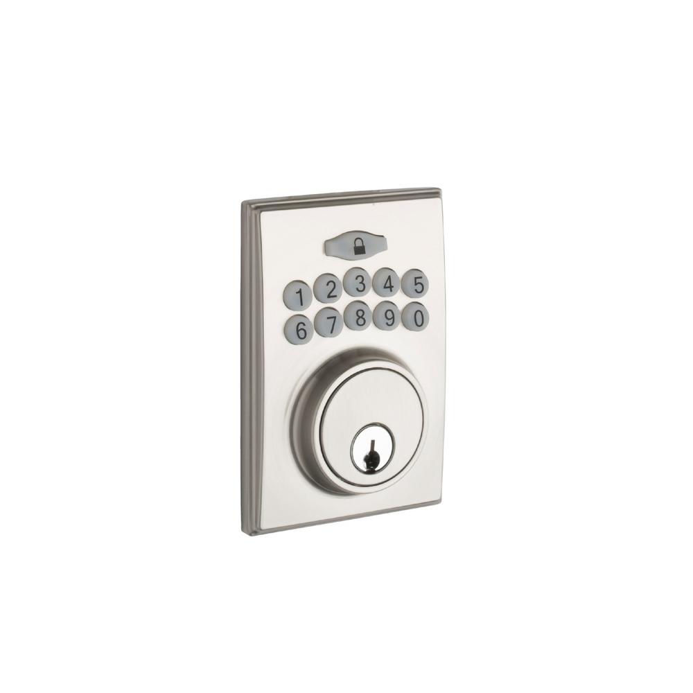 Copper Creek Square Electronic Keypad Satin Stainless Deadbolt ...