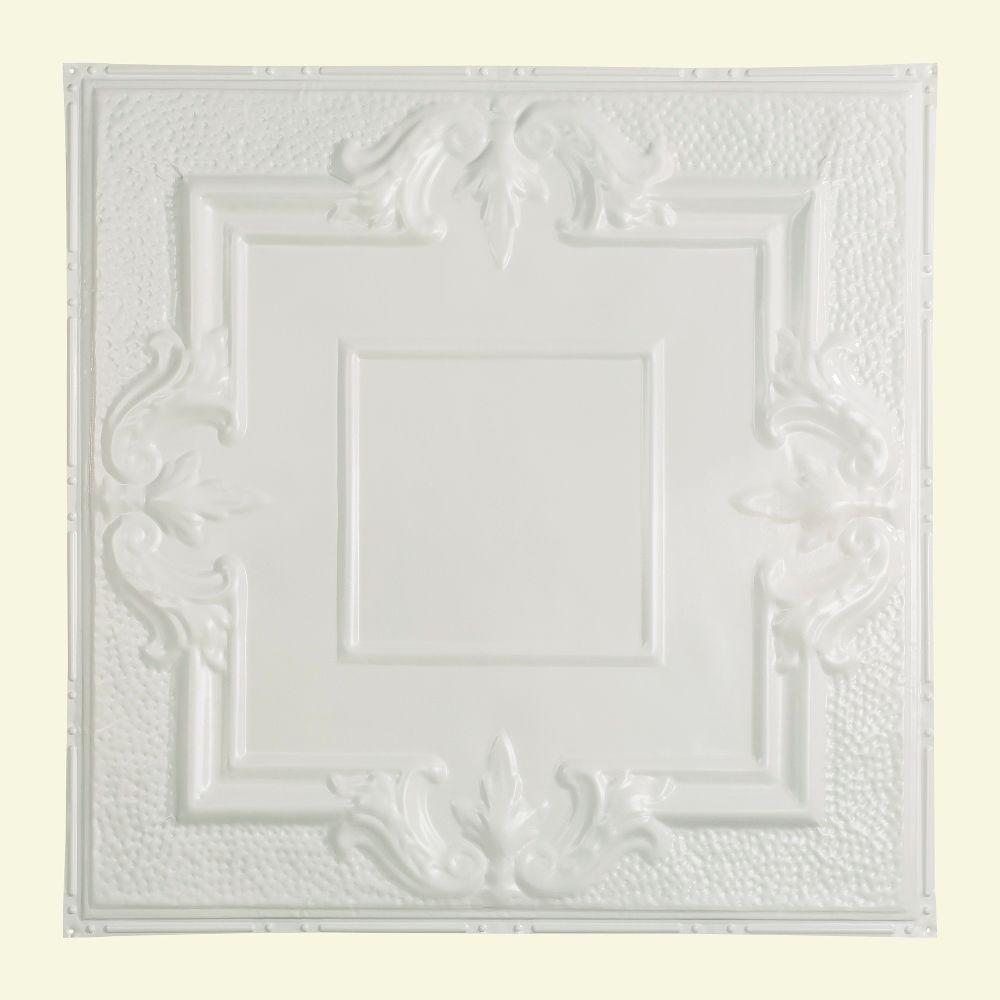 Great Lakes Tin Ludington 2 ft. x 2 ft. Nail-up Tin Ceiling Tile in ...
